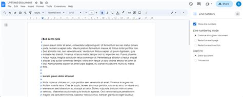 How To Add Line Numbers In Google Docs