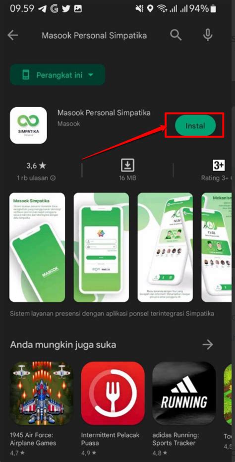 Proses Unduh Apps Masook Simpatika · Panduan SIM Operator Masook Simpatika
