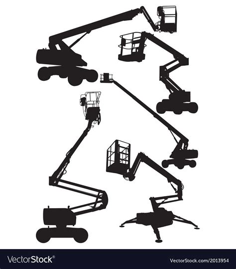 Articulated Lift Silhouettes Vector Image On Vectorstock In 2025 Boom