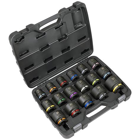 Sealey Premier 17 Piece 34 Drive Hexagon Impact Socket Set Socket Sets