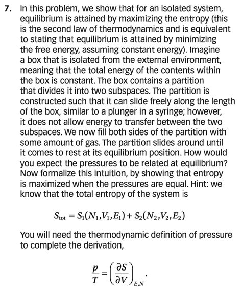 Solved In This Problem We Show That For An Isolated System