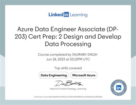 saurabh singh on linkedin certificate of completion