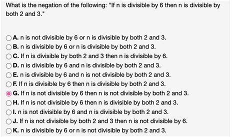 Solved What Is The Negation Of The Following If N Is Chegg