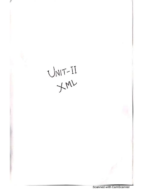 Xml Notes Pdf
