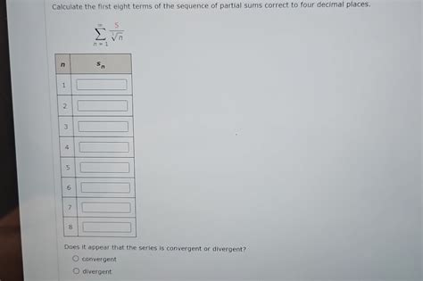 solved calculate the first eight terms of the sequence of