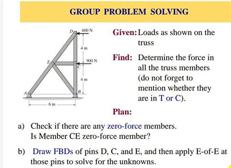 solved group problem solving given loads as shown on the