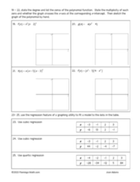 SOLUTION Polynomial Functions Of Higher Degree Exercises Studypool