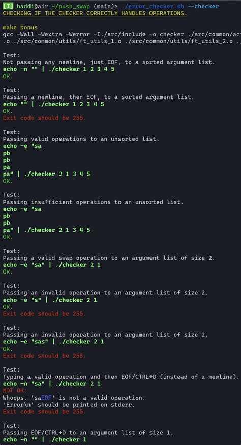github mohamedhaddi push swap error tester a little tester for 42