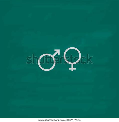 Sex Symbol Icon Imitation Draw White Stock Vector Royalty Free 307982684 Shutterstock