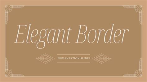 Elegant Border Free PPT Google Slides Template SlidesCarnival