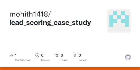 GitHub Mohith Lead Scoring Case Study