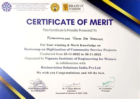 K Vidya Sri Varshini On Linkedin 🌟 Exciting News 🌟 I Have Completed