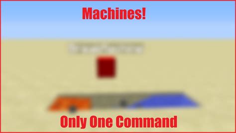 Minecraft Machines Only One Command Youtube