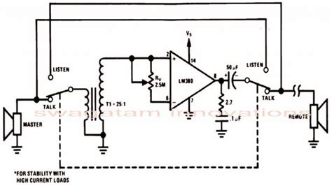 Simple Intercom Circuit [2 Way] Homemade Circuit Projects