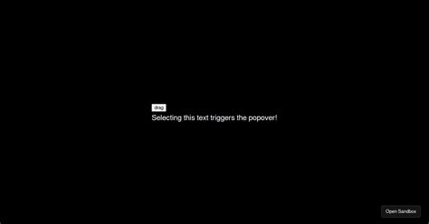 React Text Selection Popover Examples Codesandbox
