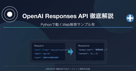 openai responses api徹底解説：pythonで動くweb検索サンプル有｜たぬ