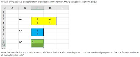 Solved You Are Trying To Solve A Linear System Of Equations Chegg