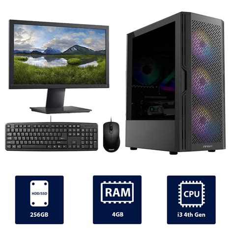 I3 4th Gen Cpu 4gb Ram 256gb Ssd Antec Ax20 Full Desktop Computer Xtrader Store