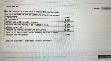 solved question 56 use the information in the table to