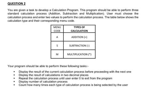 solved question 2 you are given a task to develop a
