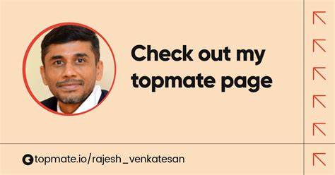 Rajesh Venkatesan Book A Call On Topmate