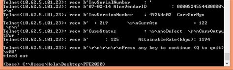 Telnetlib Python Telnet Block When I Get Press A Key Stack Overflow
