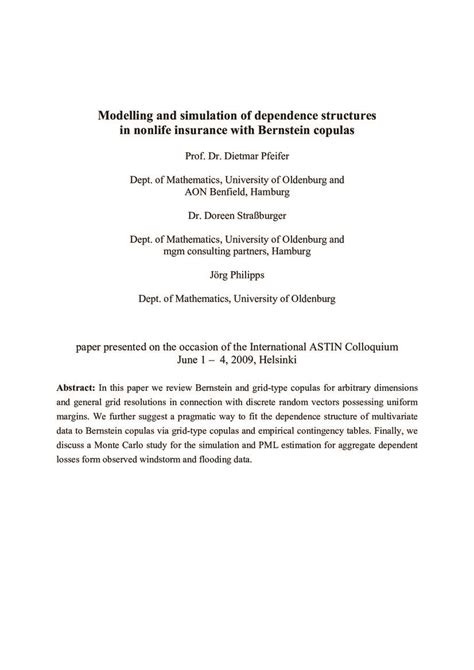 Modelling And Simulation Of Dependence Structures In Nonlife Insurance With Bernstein Copulas