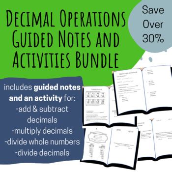 Decimal Operations Bundle Guided Notes And Activities All Decimal Operations