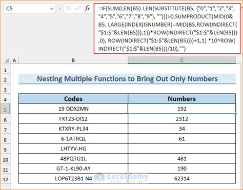 How To Extract Only Numbers From Excel Cell Easy Ways