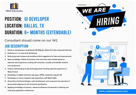 Allied Informatics Inc On Linkedin Uideveloper Dallastx Reactjs Angular Nodejs Javascript