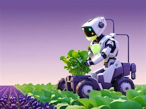 Premium Ai Image Transforming Agriculture Automatic Agricultural Technology With Robots