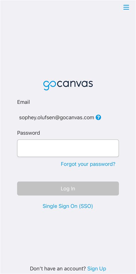 Why Is The Email Field Greyed Out On The Gocanvas App Gocanvas Help Center