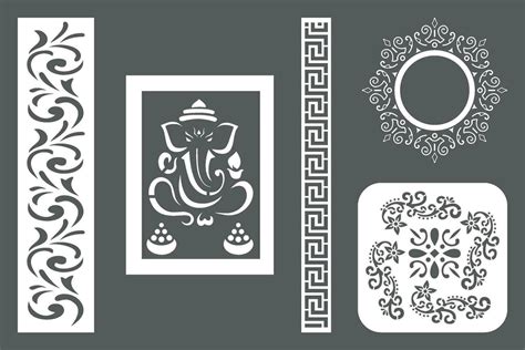 Set Jali Design For Jali Laser Cnc Graphic 26099194 Vector Art At Vecteezy
