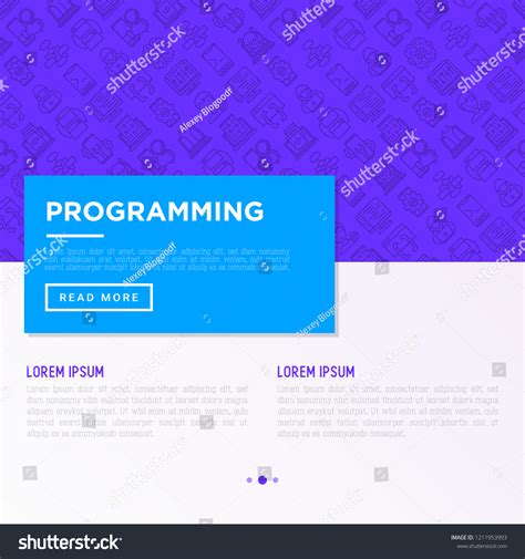 Programming Concept Thin Line Icons Developer Stock Vector Royalty