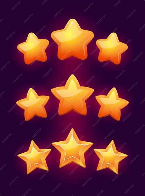 게임 별 Ui 게임 디자인 프리미엄 벡터