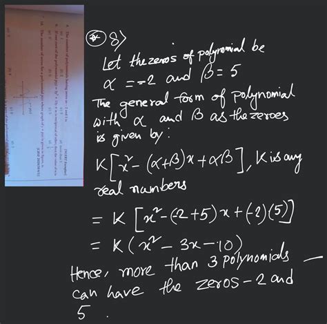 The Number Of Zeros For A Polynomial Px Where Graph Of Ypx Is Given