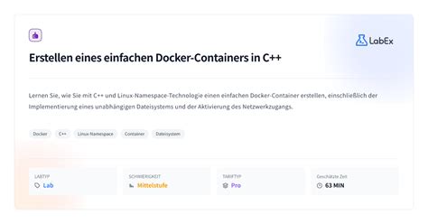 Einen Einfachen Docker Container Erstellen C Linux Namespace Labex