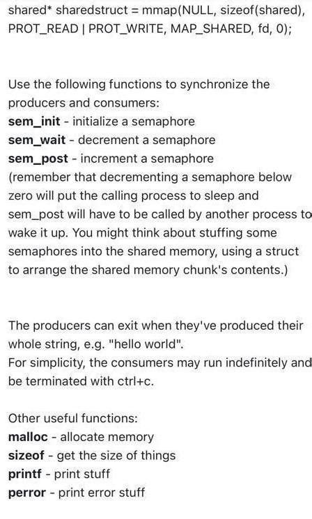 Solved Write A Solution For The Producerconsumer Problem