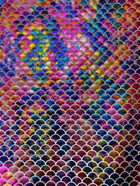 4 Way Stretch Neon Rainbow Scales Mermaid Hologram Spandex Fabric By