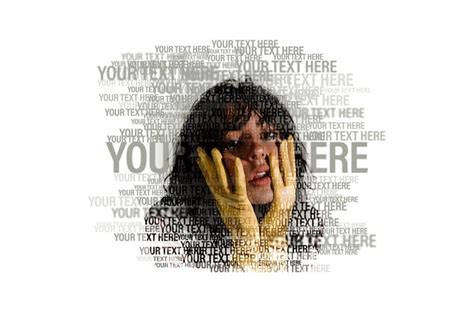 text masking portrait photo effect layer styles including text