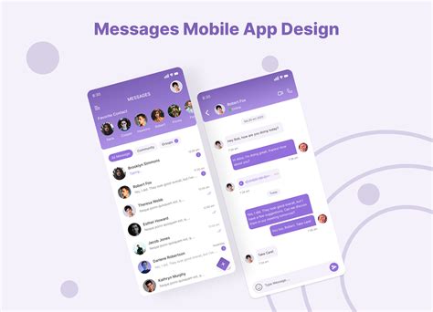 messages mobile app ui design on behance