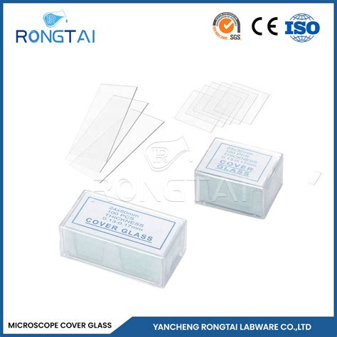 Rongtai Lab Microscope Slide Cover Slips Manufacturing Plastic Microscope Slide China 22x22mm