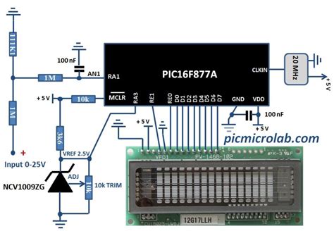 Digital Voltmeter VFD Display Microcontroller Based Projects