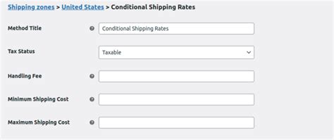 Conditional Shipping And Table Rates Documentation Woocommerce