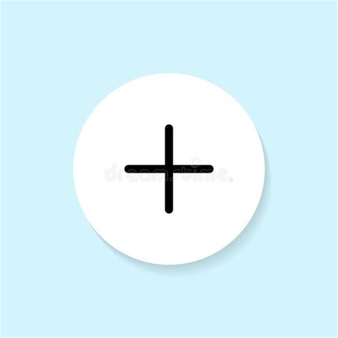 Add Button Icon Vector Attach Content Symbol Concept Stock Vector