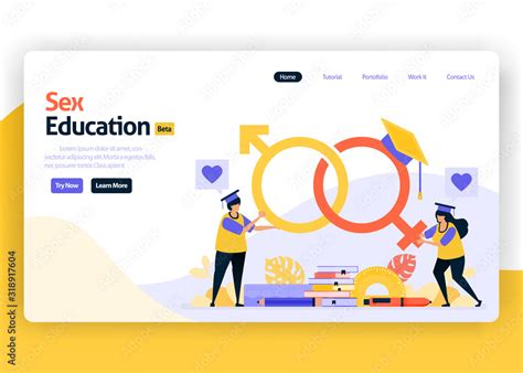 Vector Illustration Landing Page For Sex Education For Babe And Babe Reproduction And