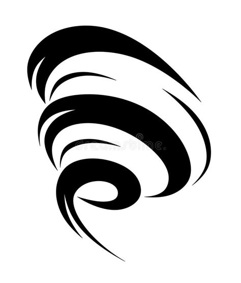 Tornado Logo Minimalist Illustration Of A Strong Tornado Stock