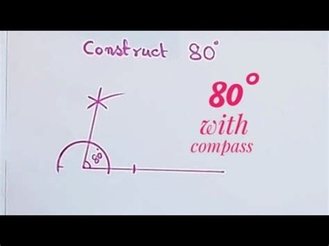 How To Construct 80 Degree Angle With Compass Mathsdhamalinassamese