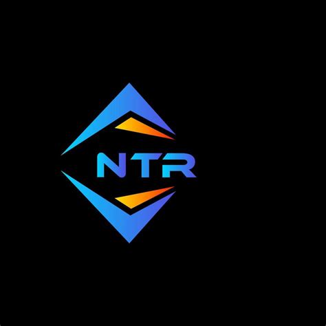 Ntr Abstract Technology Logo Design On Black Background Ntr Creative
