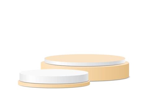 파스텔 색 ⁇ 의 현실적 인 3d 기단 포디움 무료 벡터